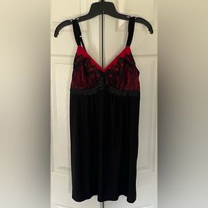 Soma | Intimates & Sleepwear | Soma Dress Women Medium Red Black Lace ...